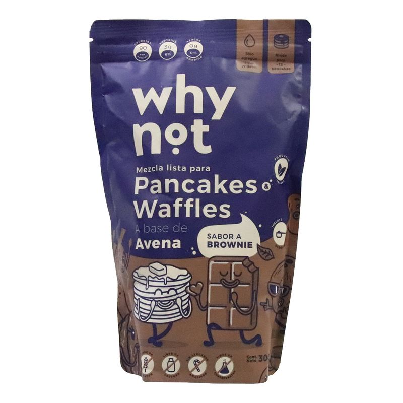 MEZCLA PANCAKES WHY NOT 300G AVENA BROWN – Supermercados Supermu