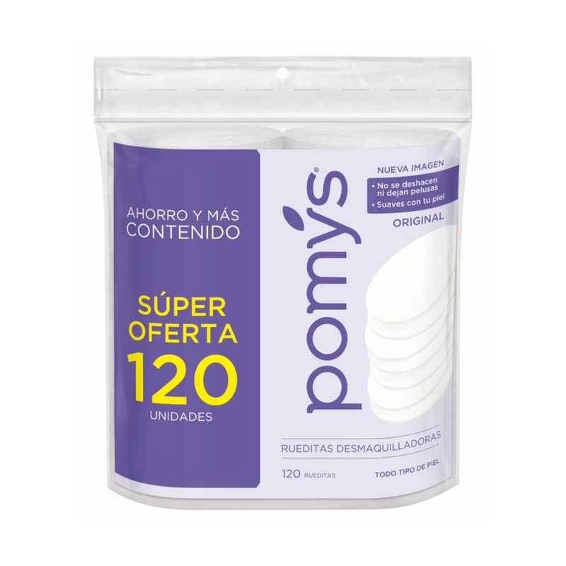 RUEDITAS FACIALES POMYS 120U – Supermercados Supermu - antes La Vaquita