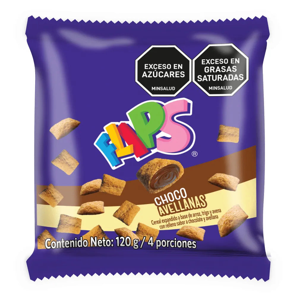 CEREAL FLIPS 120G CHOCO AVELLANA – Supermercados Supermu