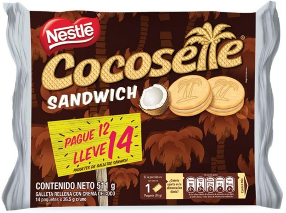 GALLETA COCOSETTE SANDWICH P/12 LL/14 – Supermercados Supermu