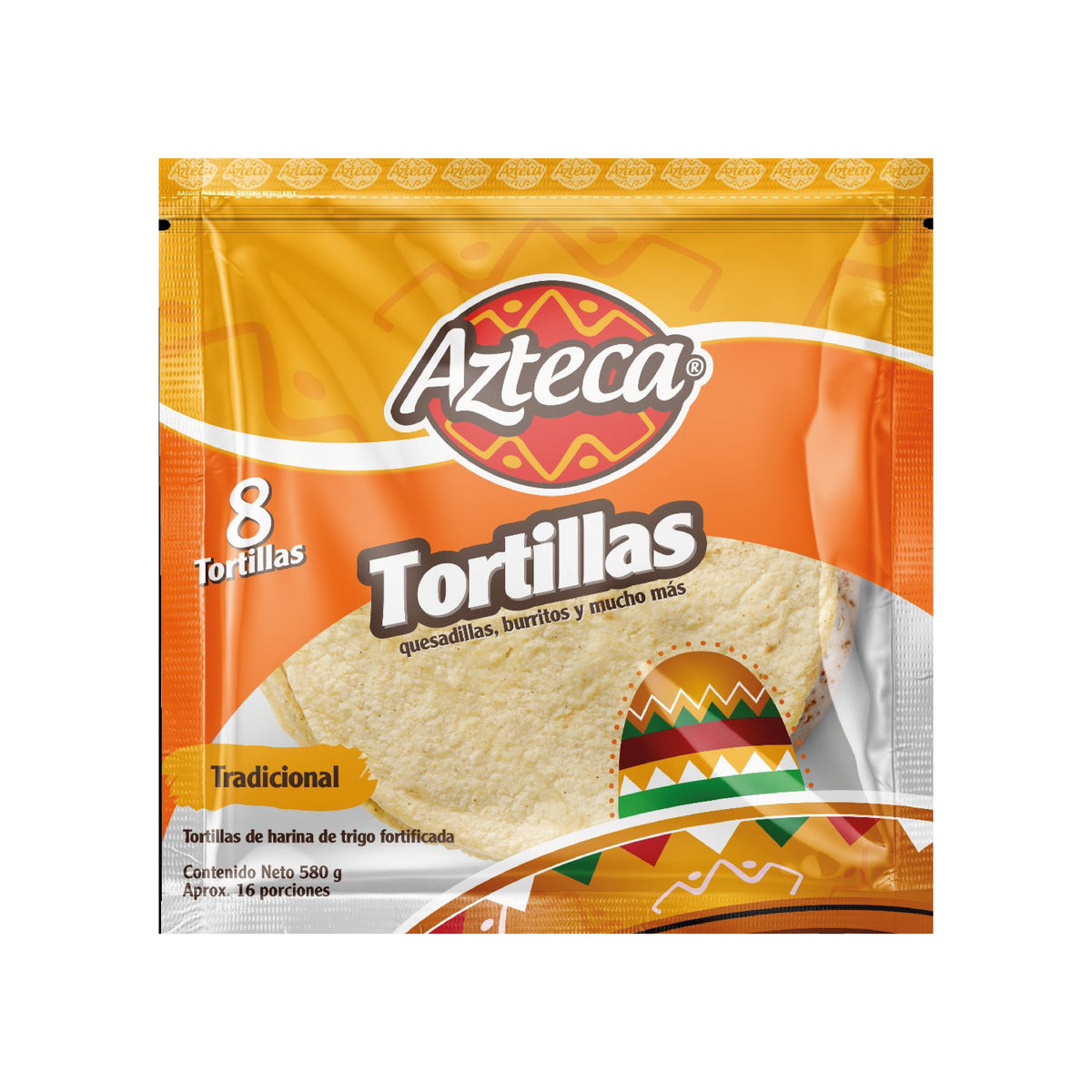 TORTILLA BURRITO AZTECA 8U 580G – Supermercados Supermu