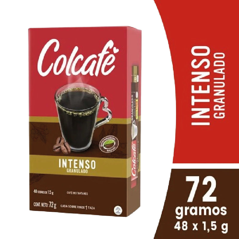 CAFE COLCAFE 48U 72G GRANULADO INTENSO – Supermercados Supermu