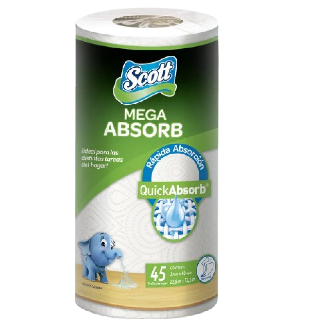 TOALLA COCINA SCOTT 45U MEGA ABSORB – Supermercados Supermu - antes La ...