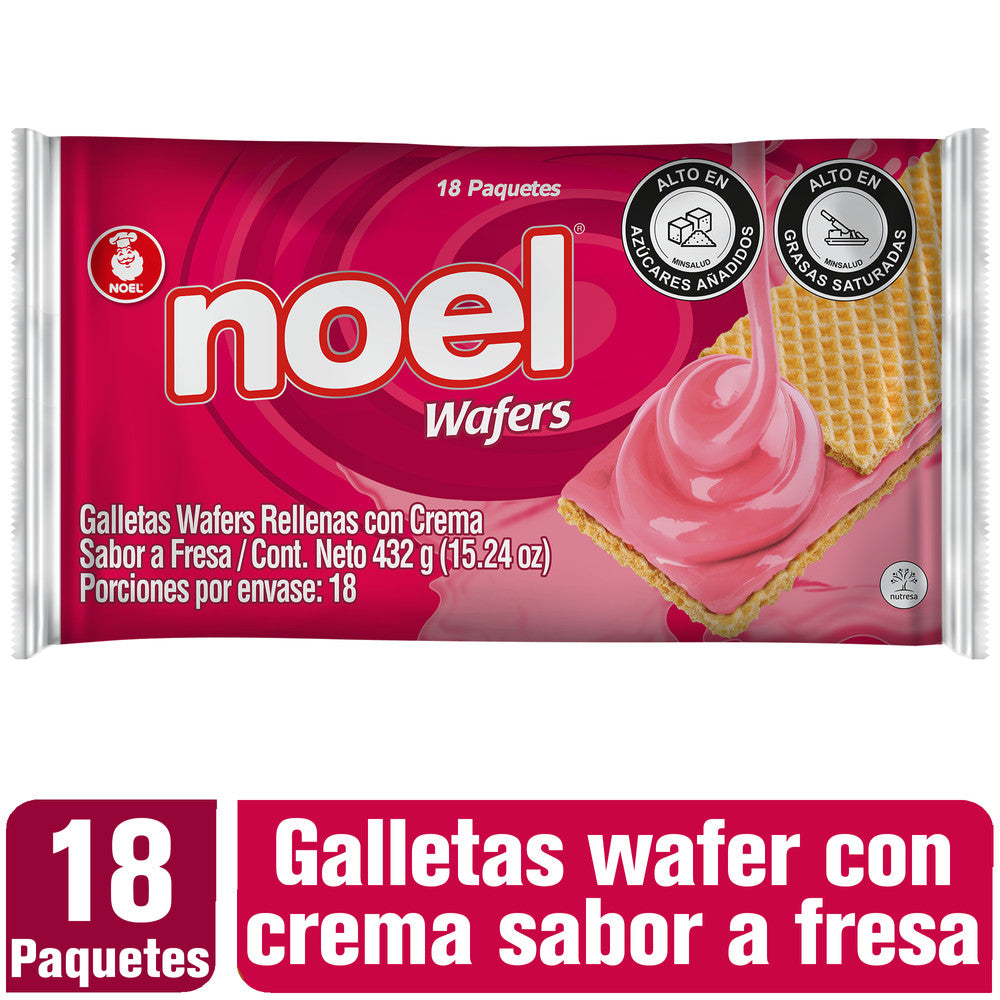 GALLETA WAFER NOEL 18X4 BOLSA FRESA – Supermercados Supermu